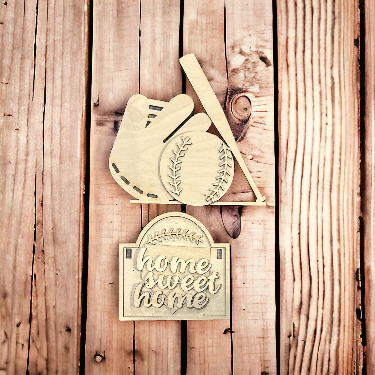 Baseball Home Sweet Home door add on – Brown Eyed Girls Crafting