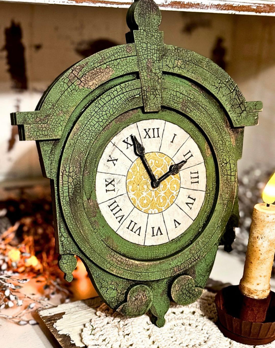 Primitive farmhouse wall clock – Brown Eyed Girls Crafting